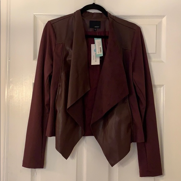Edyson | Jackets & Coats | Ponte And Faux Leather Jacket | Poshmark